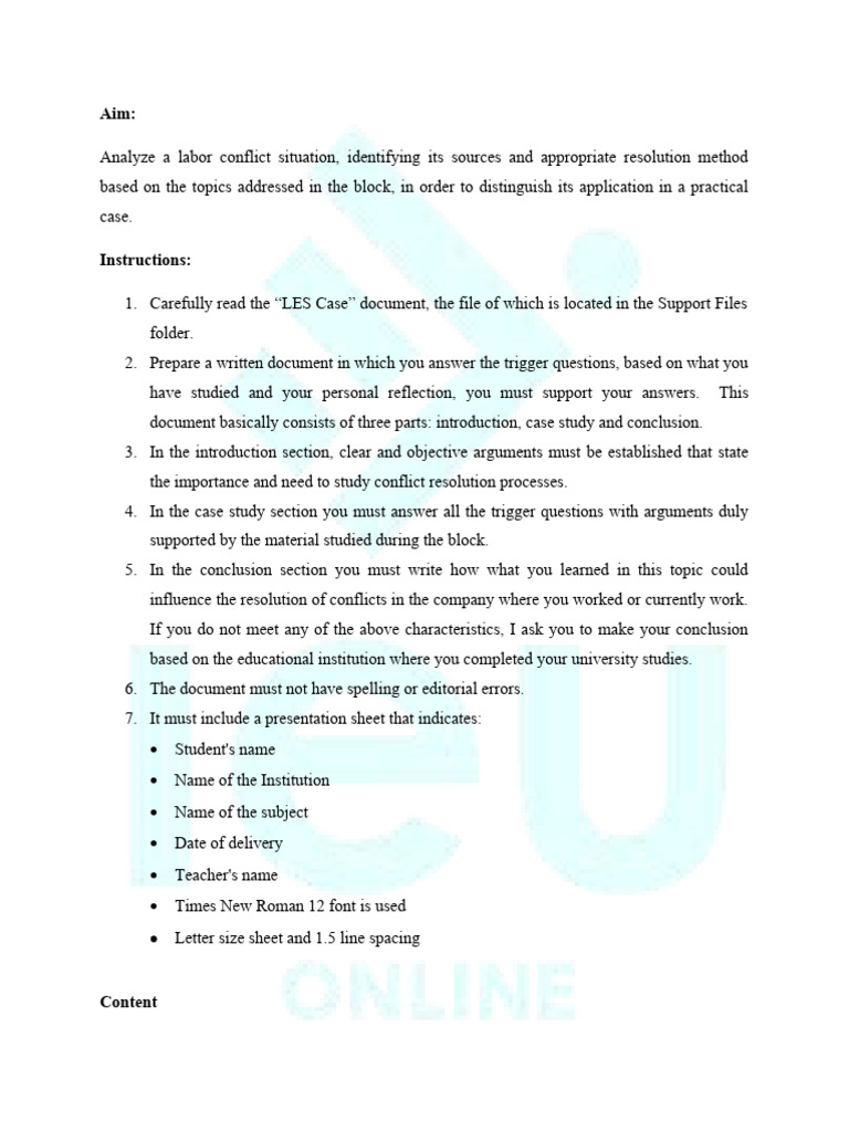 Labor Dispute Case LES, Inc | PDF | Leadership | Conflict Resolution