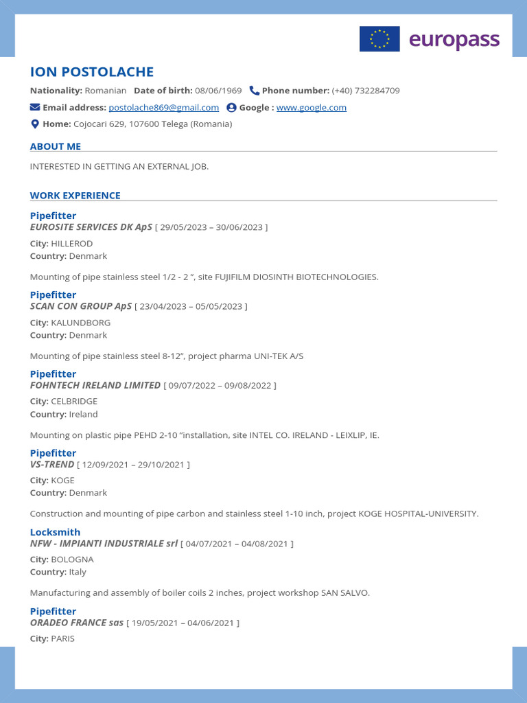 CV - Ion Postolache | PDF | Pipe (Fluid Conveyance) | Mechanical ...