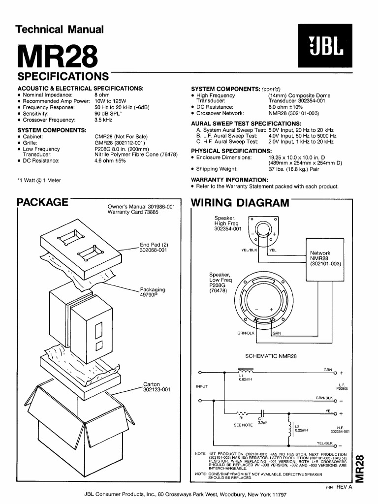 Hfe JBL Mr28 Technical en | PDF