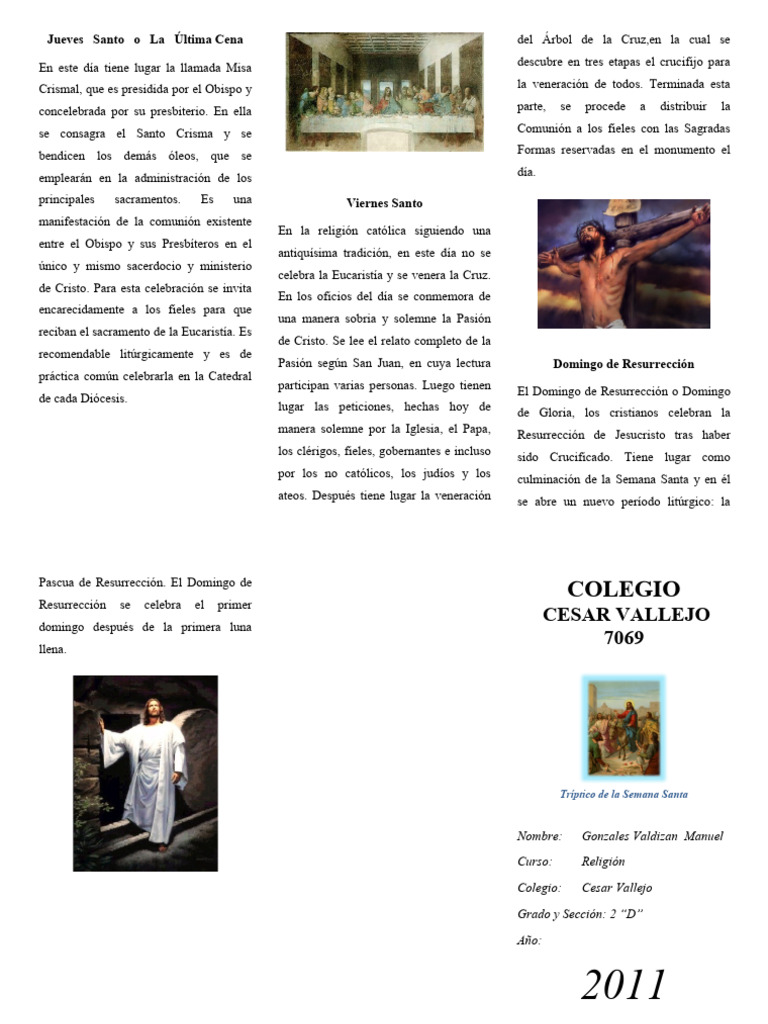 Trip Semana Santa | PDF | Pascua de Resurrección | eucaristía