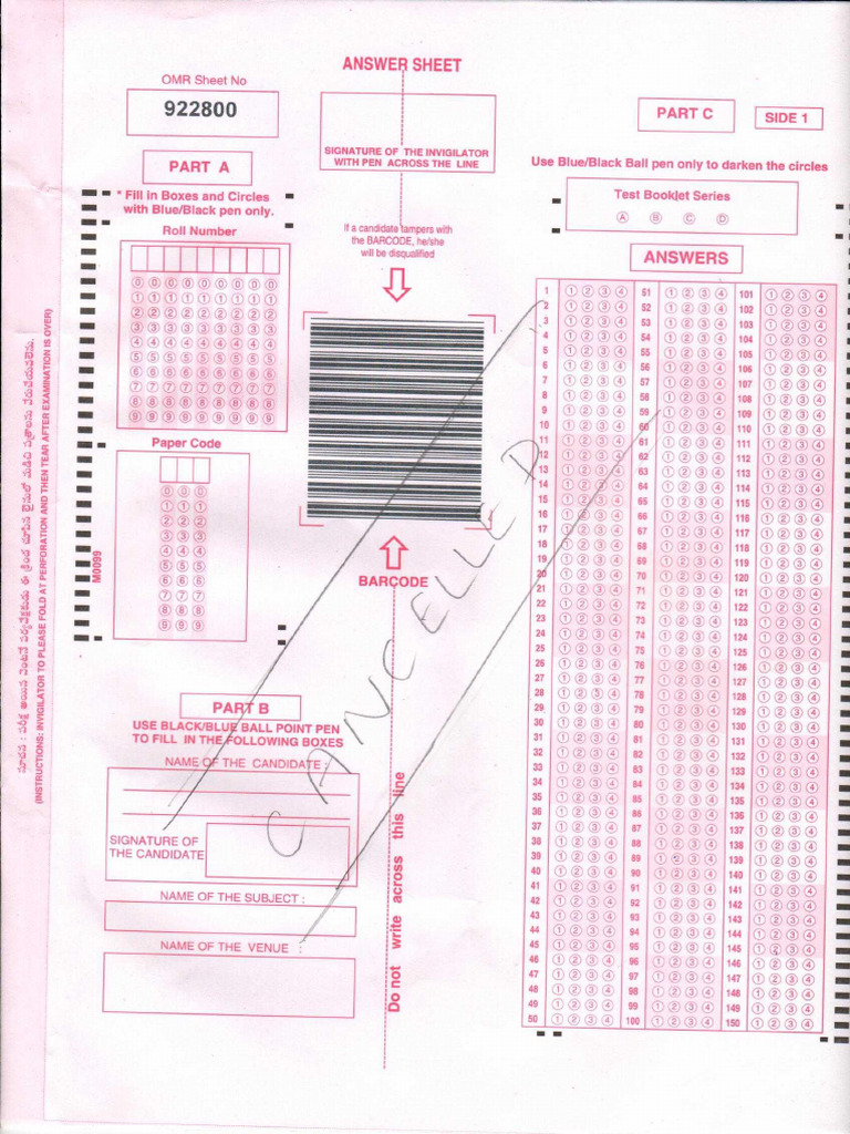 Group-II Omr Sheet | PDF