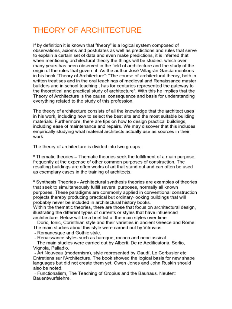 Architecture Theory | PDF | Theory | Truth