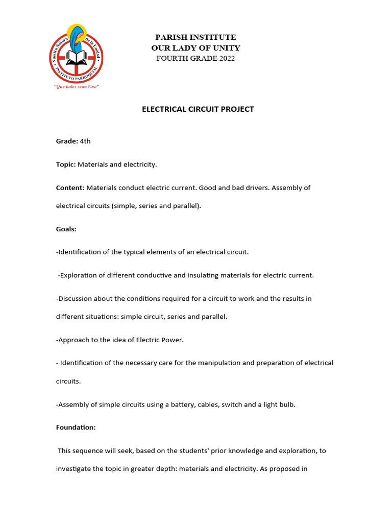 Project - 4th Electrical Circuit | PDF | Electricity | Electrical ...