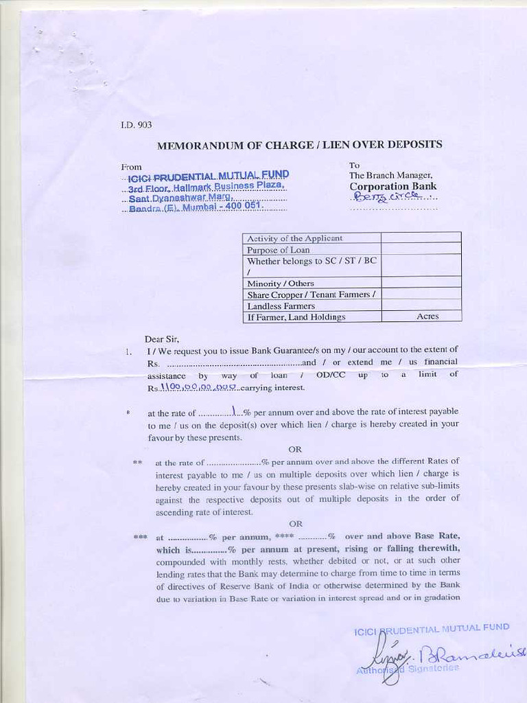 Icici SDL 140009 & 10 | PDF