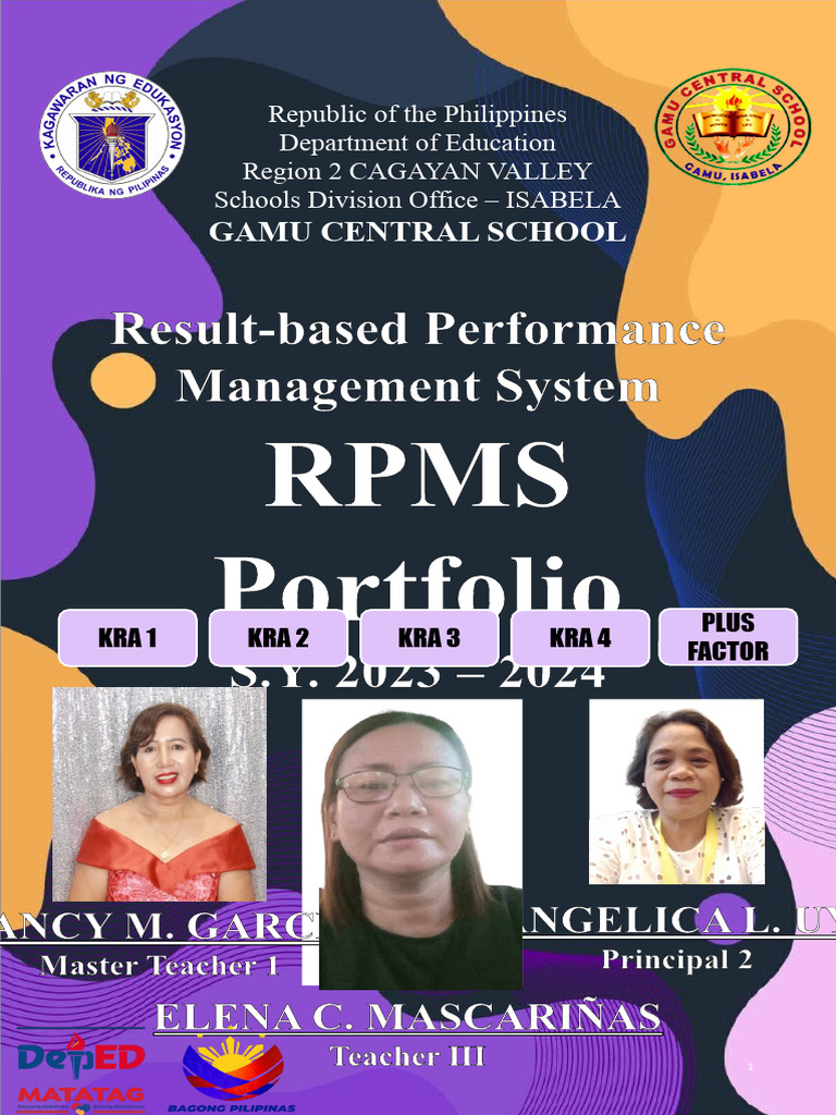 RPMS Portfolio Template Design 1 S.Y 2023 2024 Cherry D. Jamison 1 ...