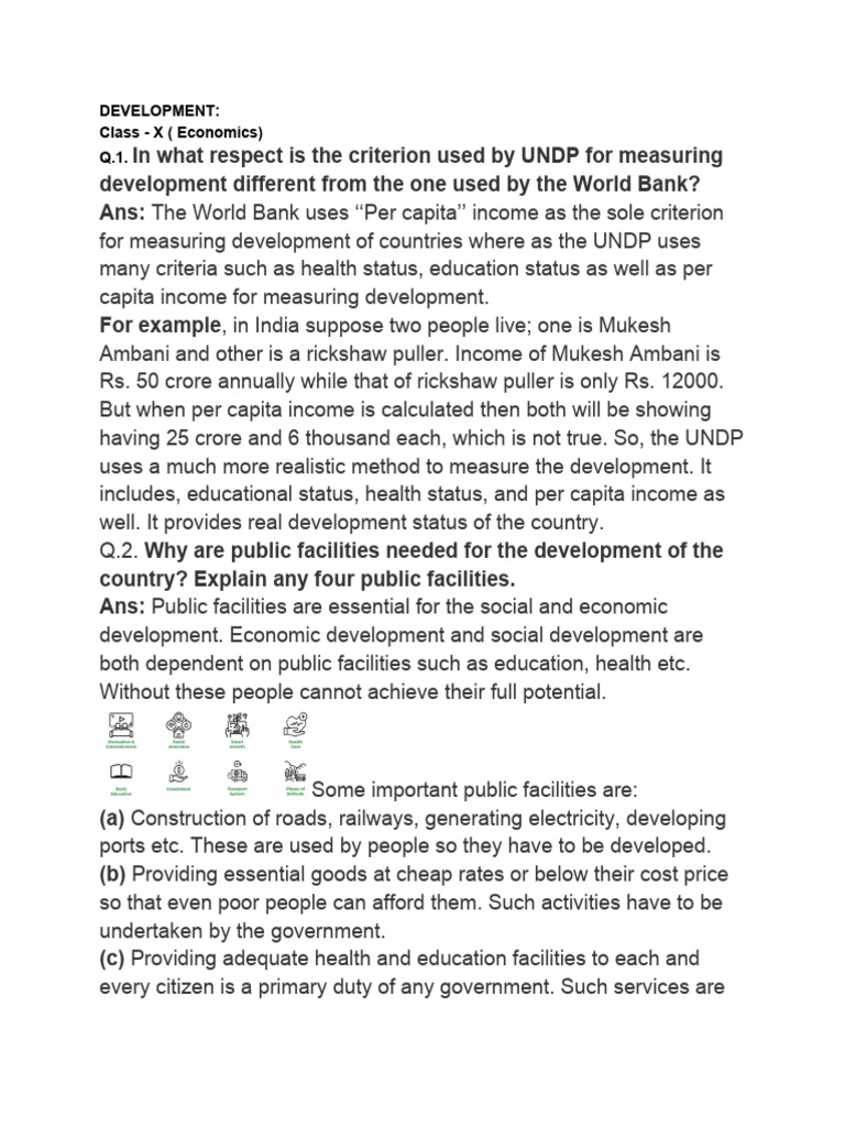 UNDP vs World Bank: Development Criteria Explained | PDF | Developing ...