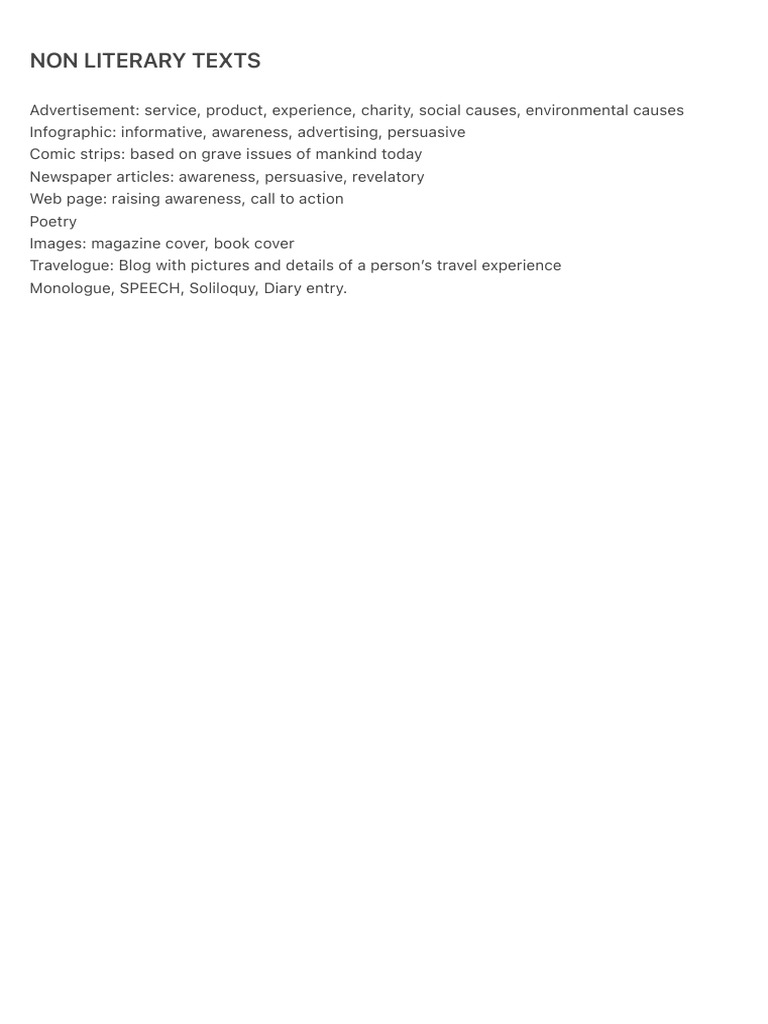 Non Literary Texts | PDF | Social Science | History