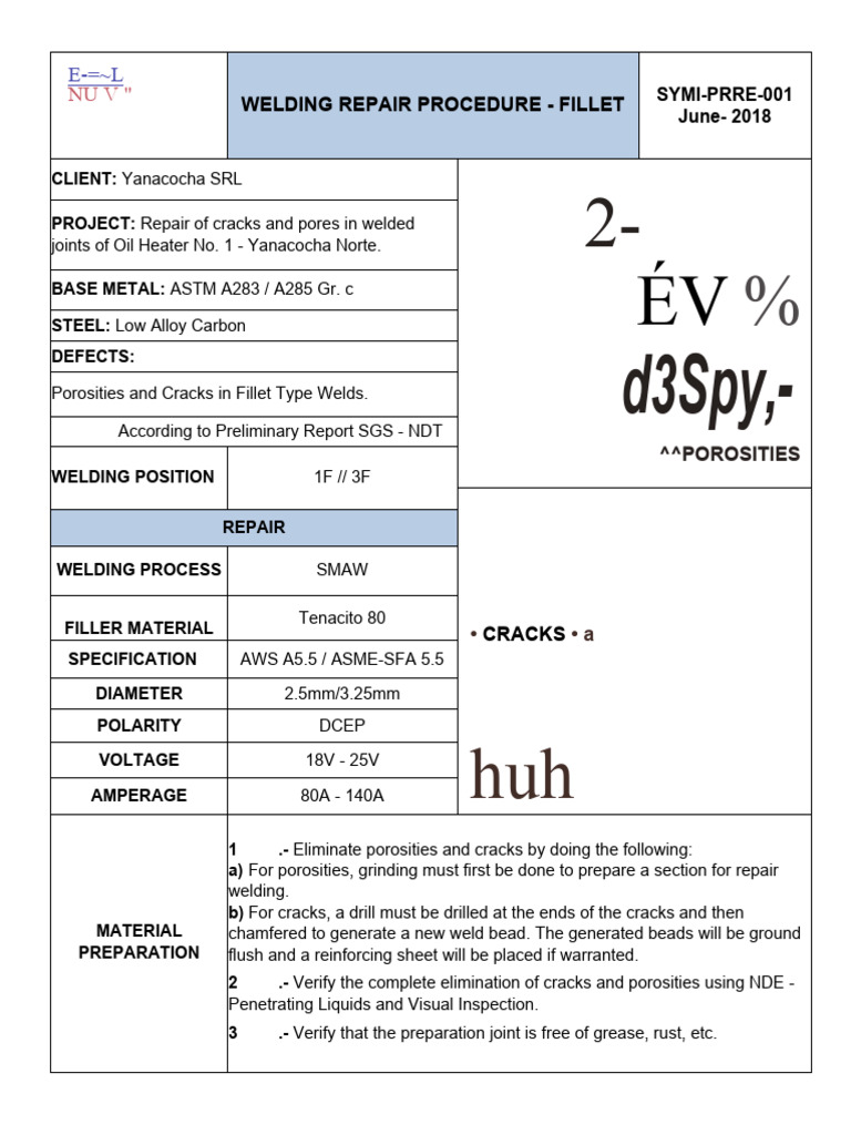Repair Procedure | PDF | Welding | Construction