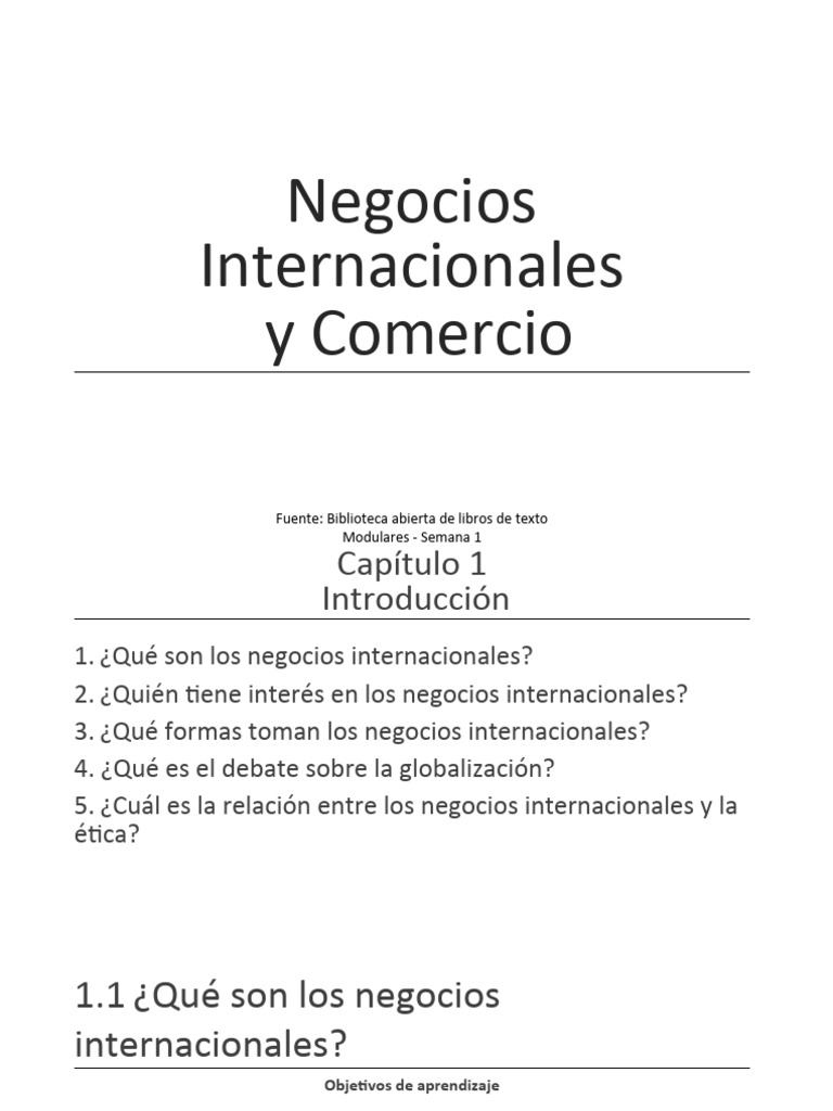 Negocios y Comercio Internacional | Descargar gratis PDF | Iniciativa ...