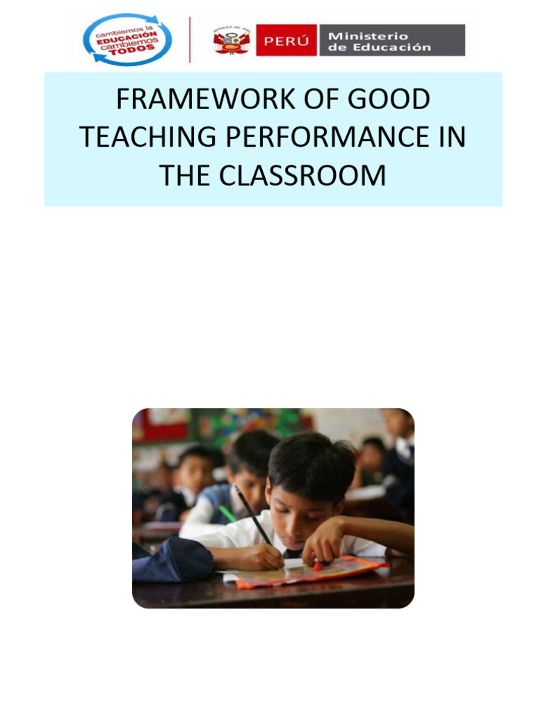 Good Teacher Performance Framework | PDF | Experience | Learning