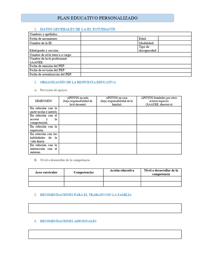 Formato Del Pep | PDF