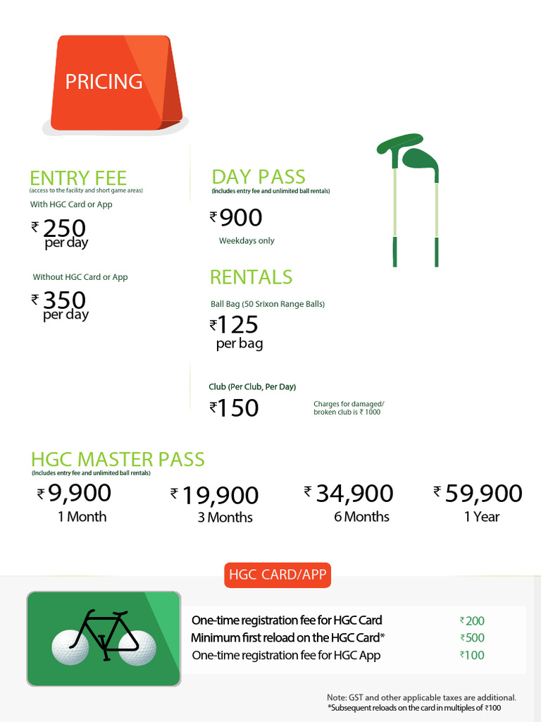 HGC Pricing Poster - June 2023 | PDF | Fee | Payments