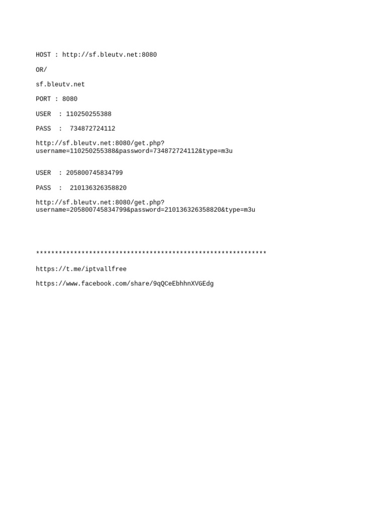 X2-Xtream Code Iptv M3u Windows & Android Free 24-06-2024 | PDF