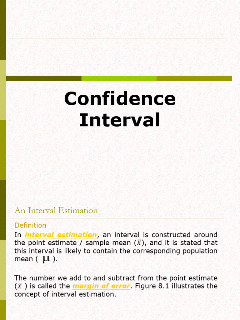 Confidence Interval | PDF | Confidence Interval | Standard Deviation