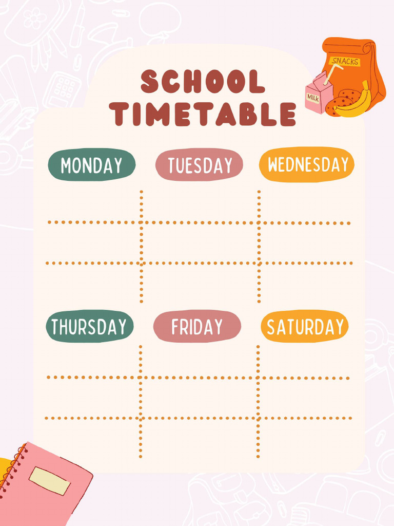 SCHOOL TIMETABLE | PDF