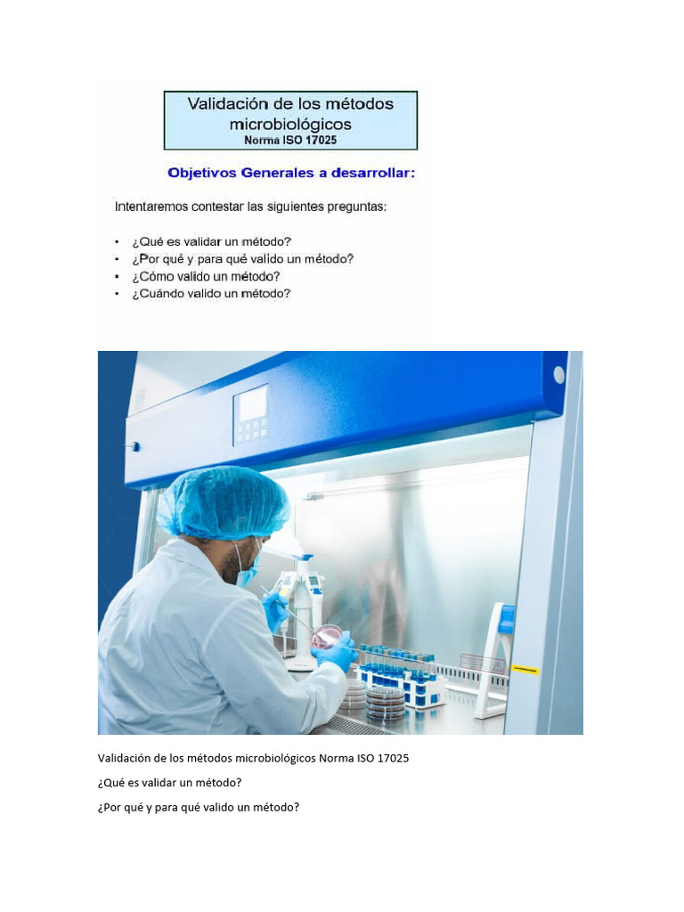 Validación de Los Métodos Microbiológicos Norma ISO 17025 | PDF
