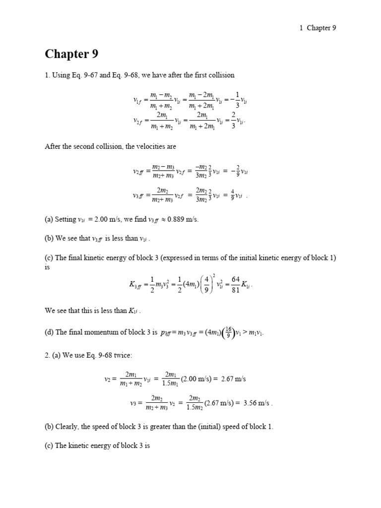 CH 09 | Download Free PDF | Momentum | Kinetic Energy