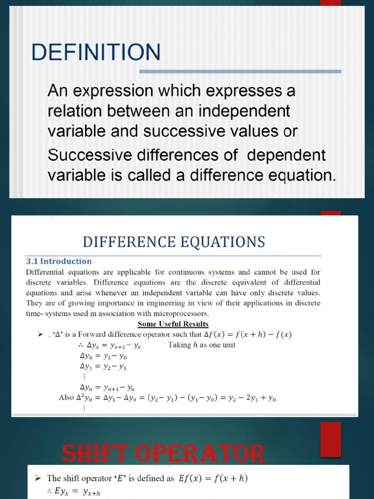 Lecture Difference Eq | PDF