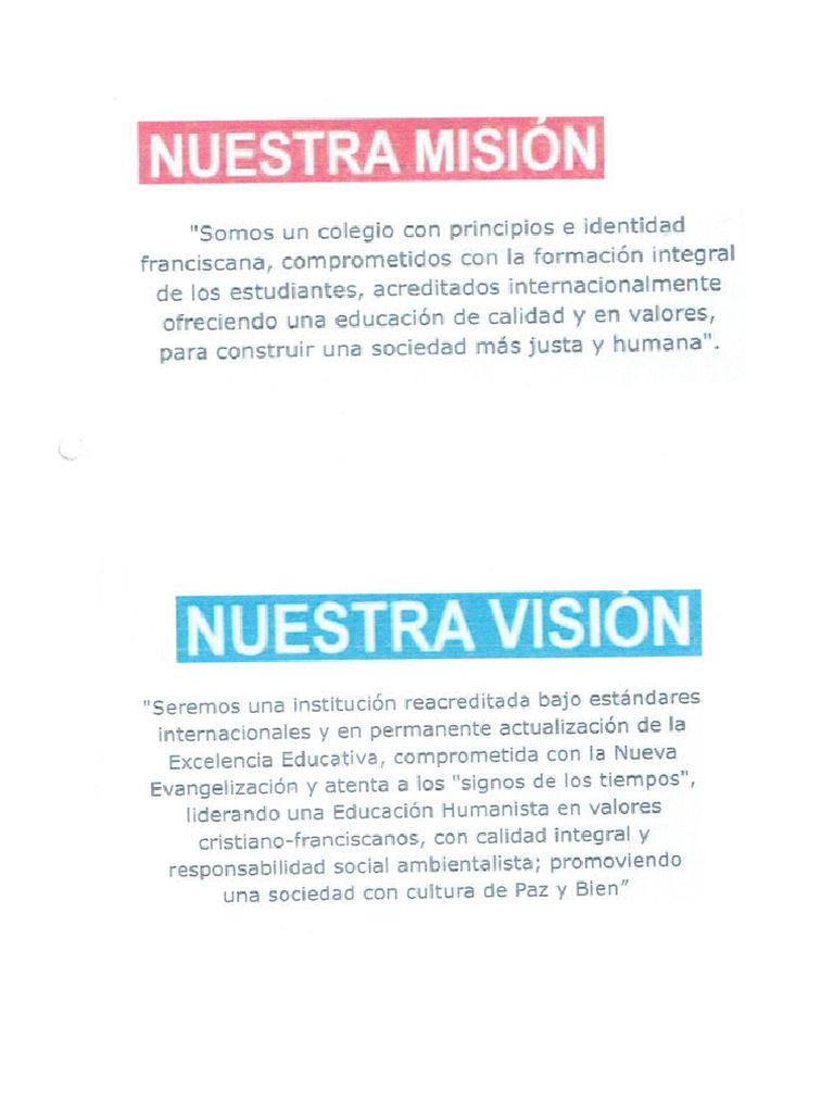 vision y mision | PDF