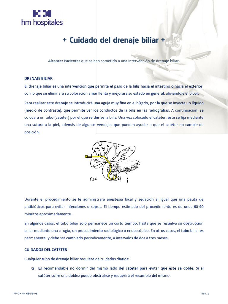 58 PP-GHM-HE-58-03 Cuidados Del Drenaje Biliar | PDF | Bilis ...