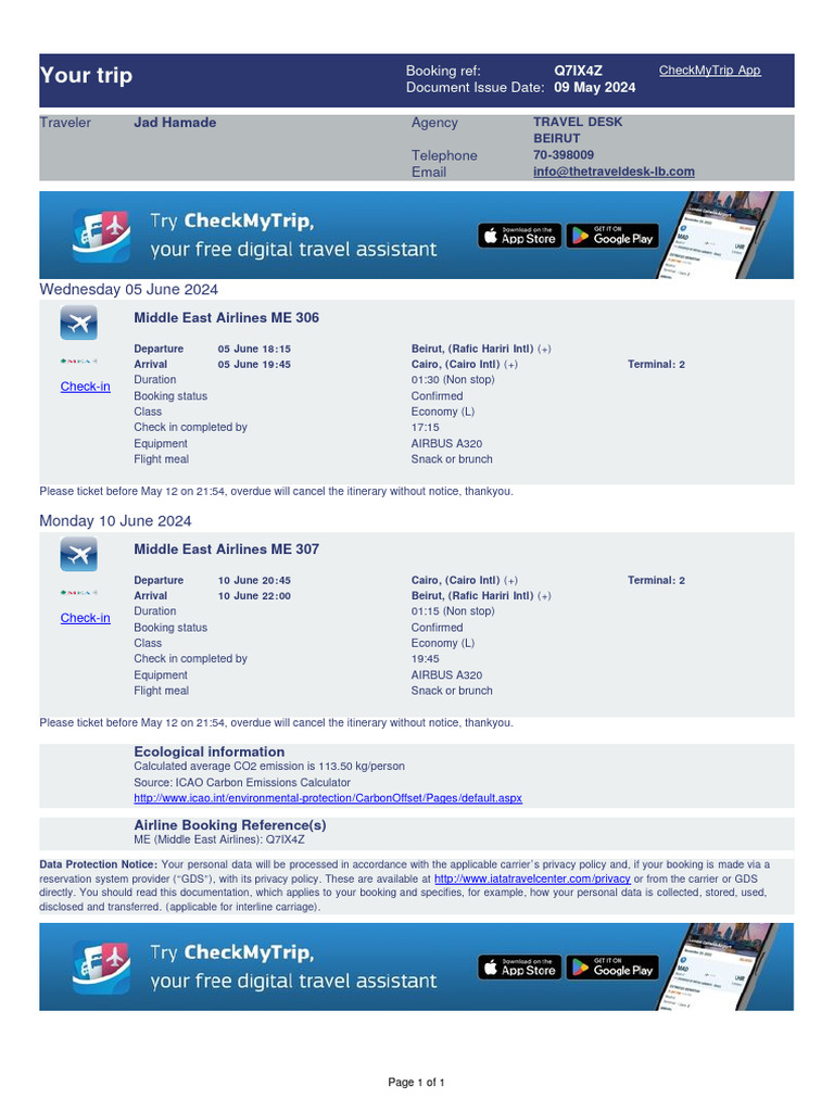 Itinerary | PDF | Civil Aviation | Aviation