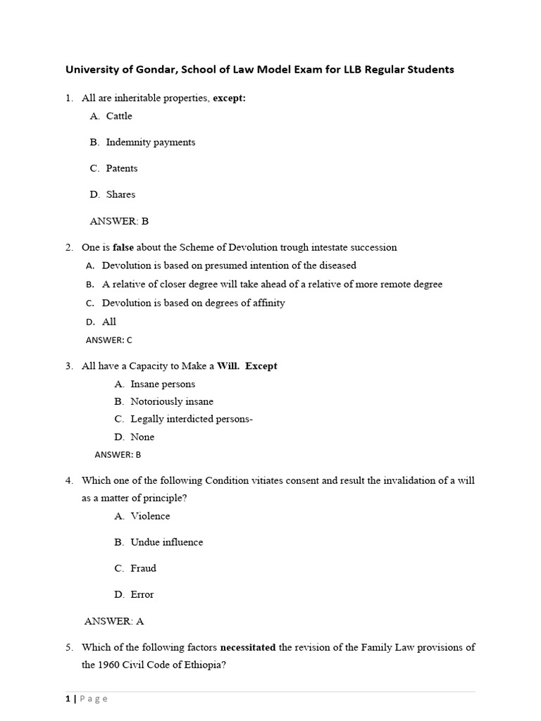UoG, SOL Model Exam | PDF | Taxes | Human Rights