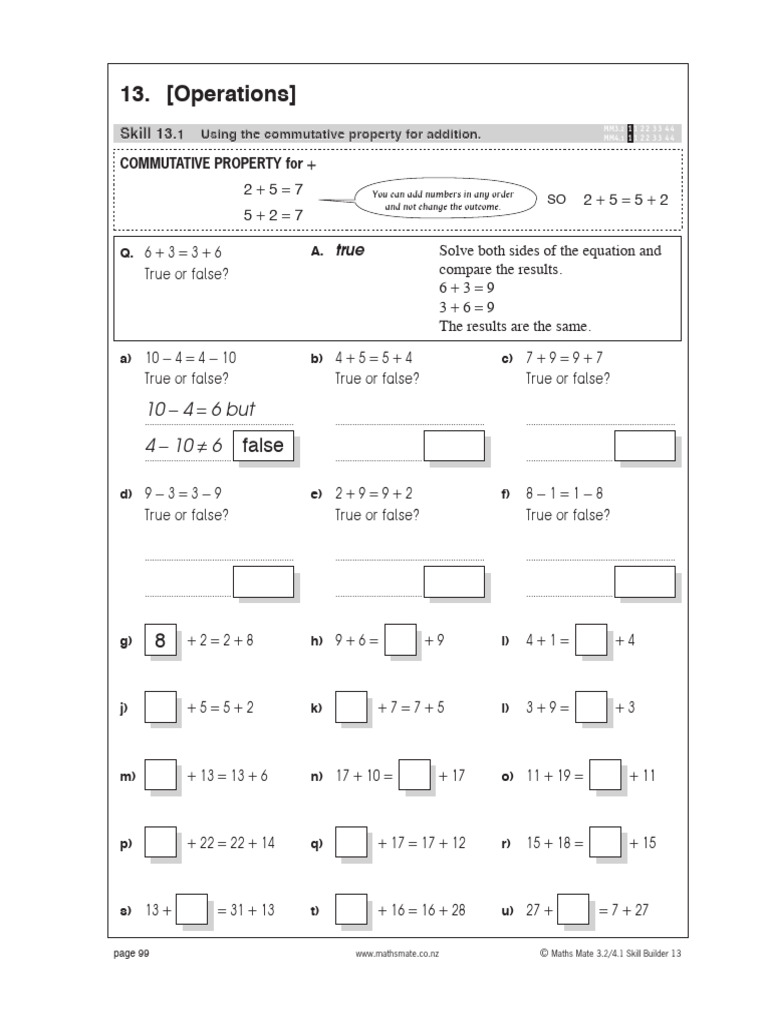 Commutative Property | PDF | Mathematics | Algebra