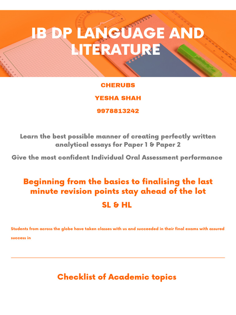 Ib DP Language and Literature | PDF | Essays | Written Communication