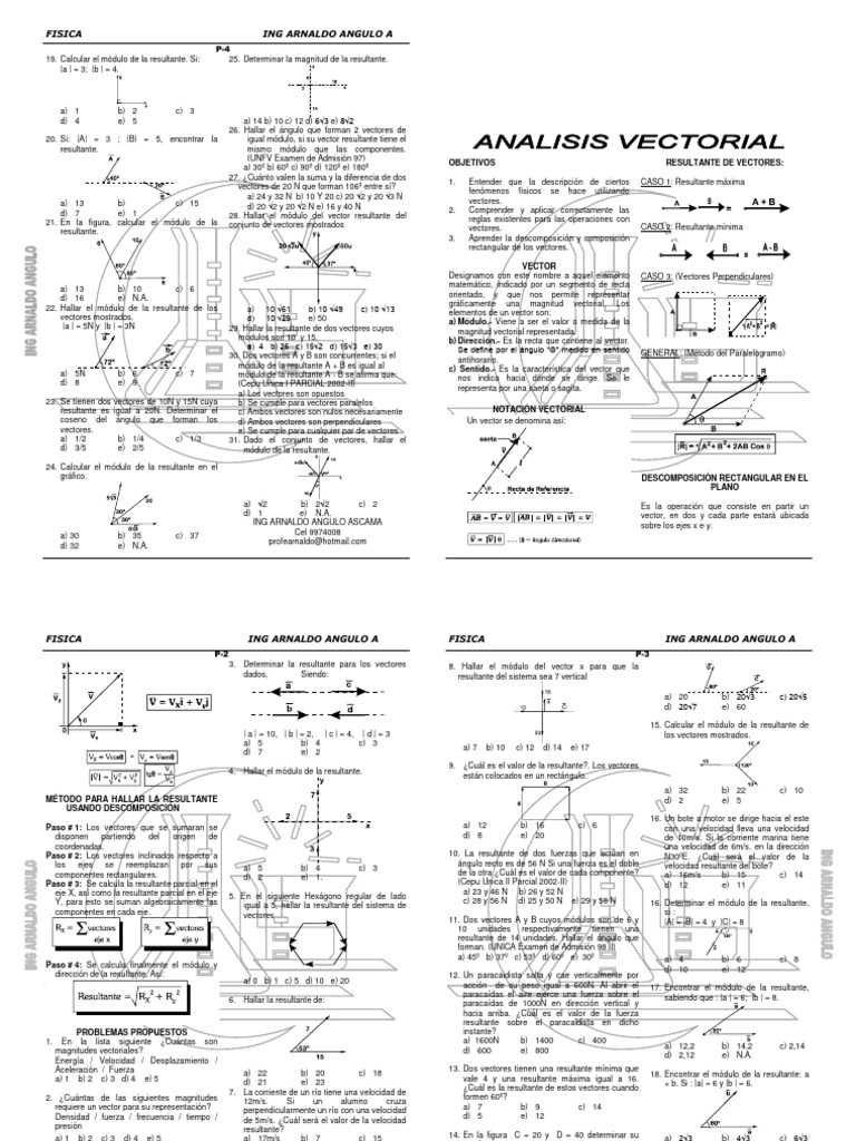 Analisis Vectorial | PDF | Vector Euclidiano | Álgebra lineal