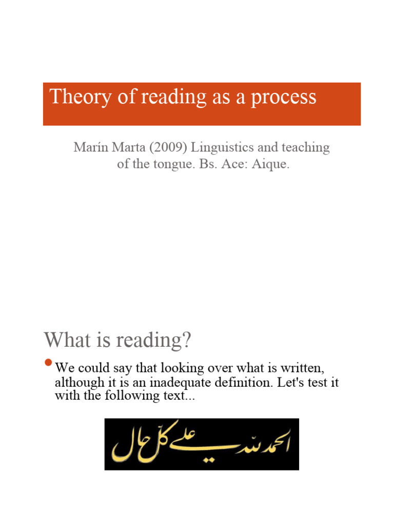 Theory of Reading As A Process - pptPOWER NORMAL | PDF | Semantics ...