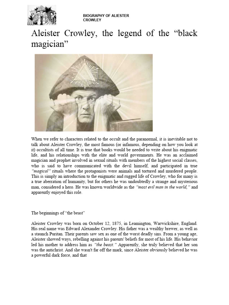 Biography of Aleister Crowley | Download Free PDF | Aleister Crowley