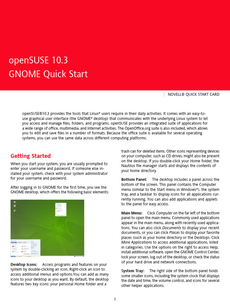 Opensuse-Gnomequick en | PDF | Software | Computing