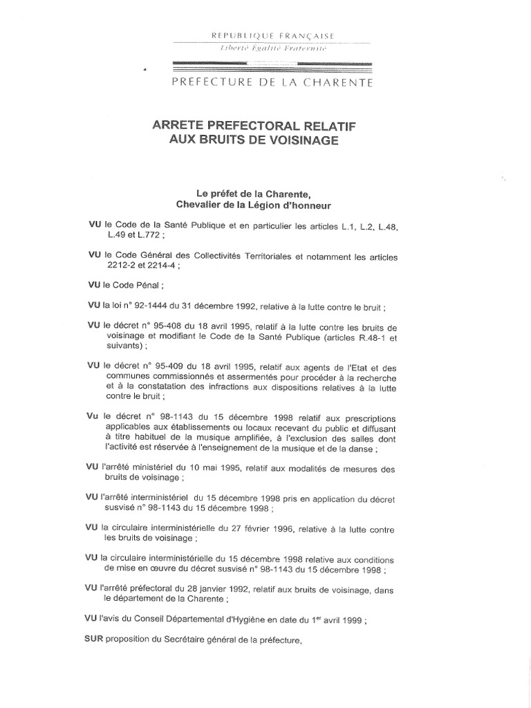 Arrete Bruit 1999 | PDF