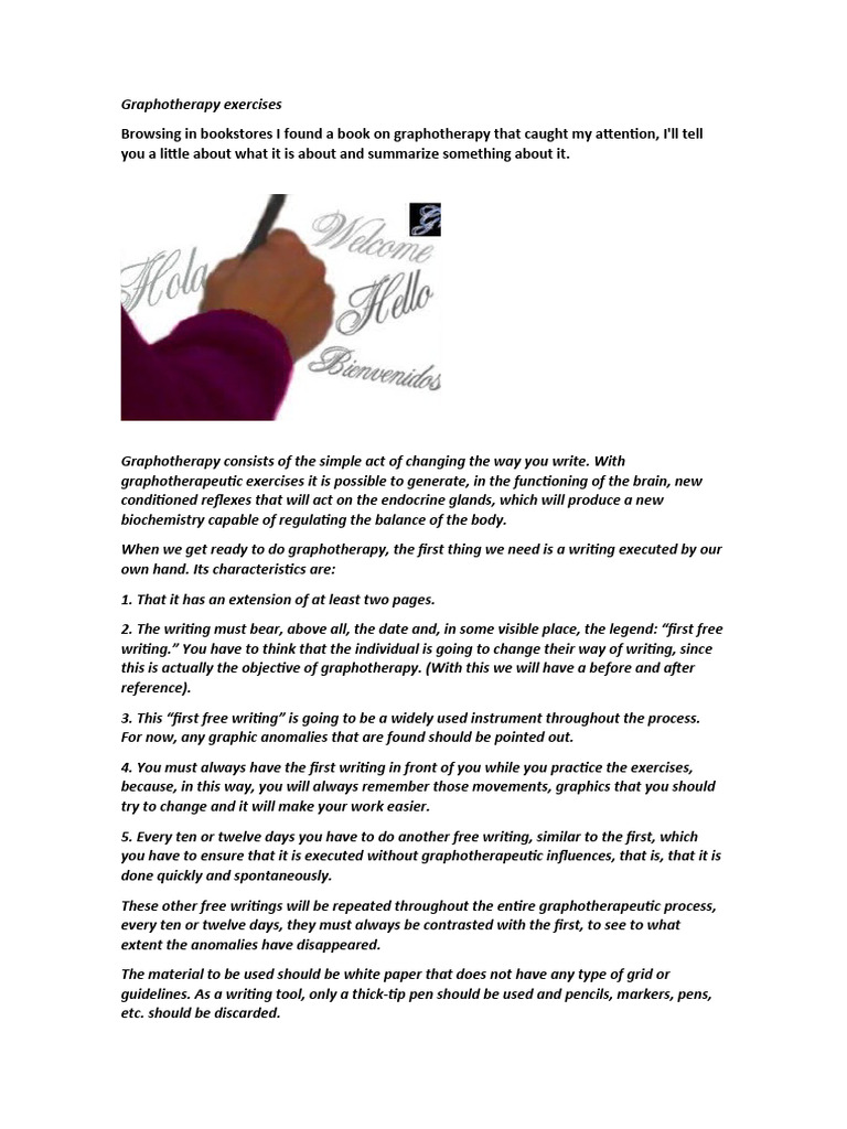 Graphotherapy Exercises | PDF | Clinical Medicine