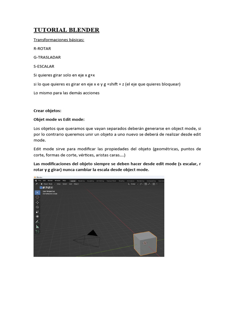 Tutorial Blender | PDF | Geometría