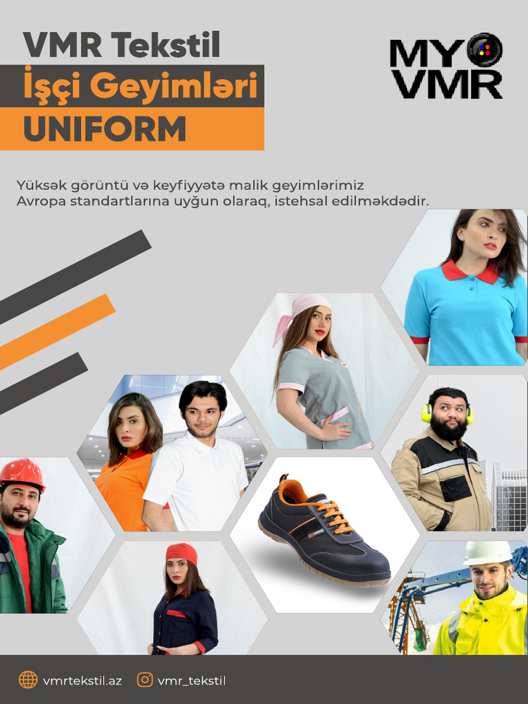 VMR Uniform-Ishchi Geyimleri | PDF