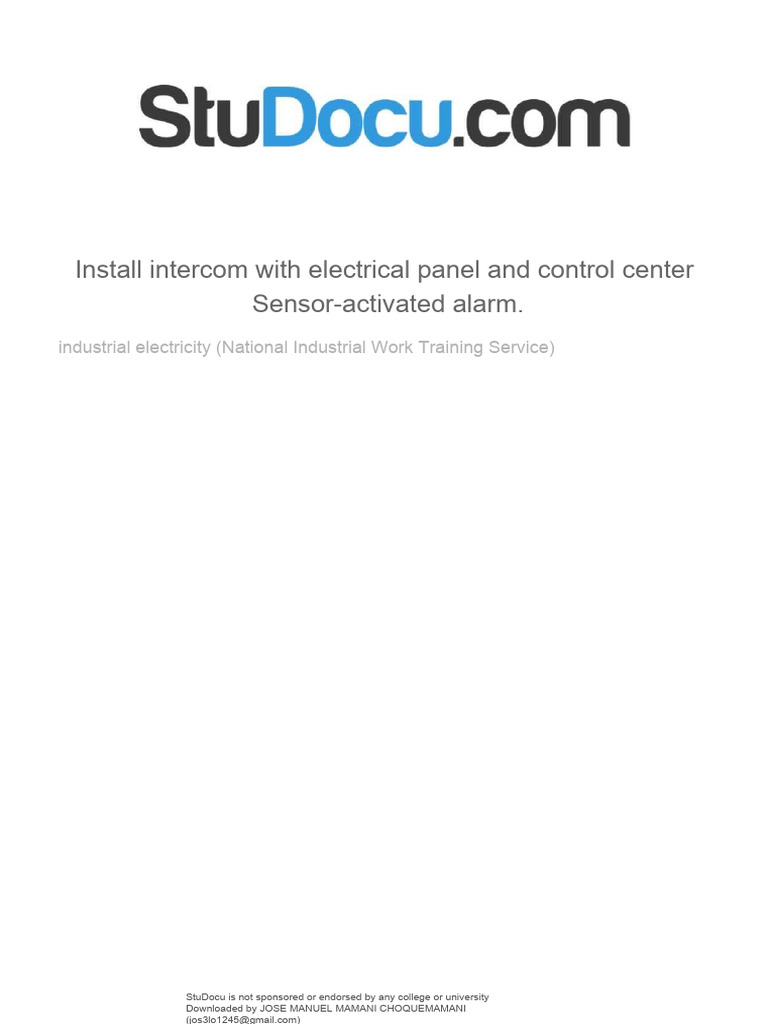 Installs Intercom With Electric Plate and Alarm Center Activated by ...