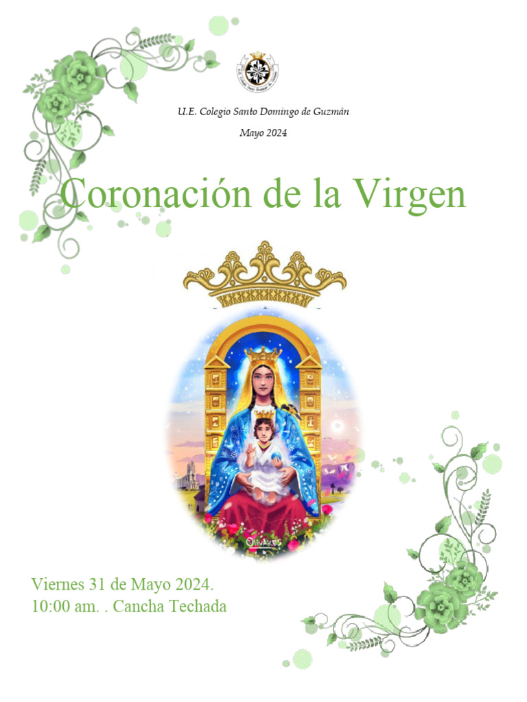 Coronación de la Virgen María 2024 | PDF | María, madre de Jesús | Rosario
