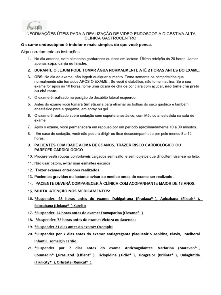 Preparo para Endos PDF | PDF | Medicina Clínica | Especialidades médicas