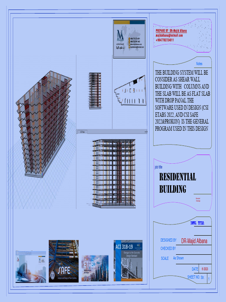 DR - Majid Albana Structural 13 Floor BUILDING 23 | PDF | Concrete ...