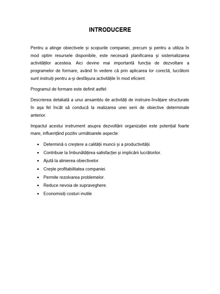 Manualul Procesului de Instruire A Personalului | PDF