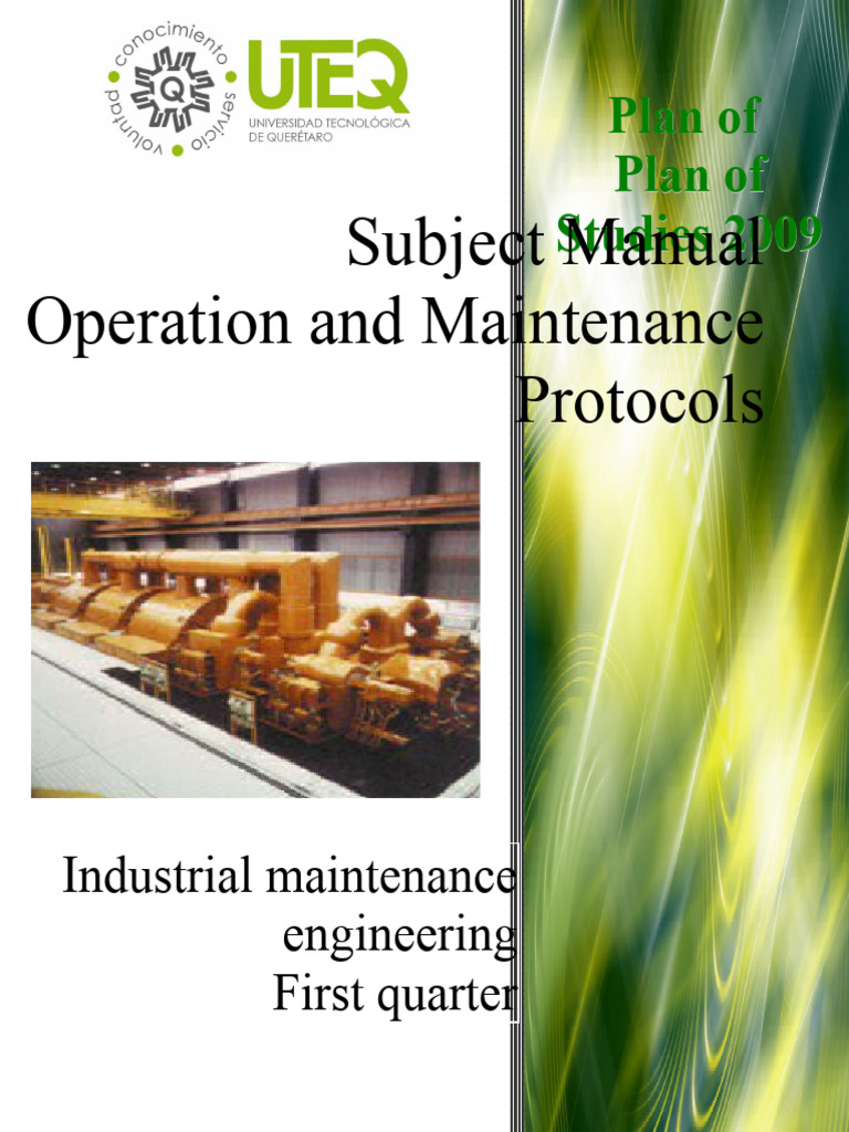 Operation and Maintenance Protocols Manual | PDF | Information | Curriculum