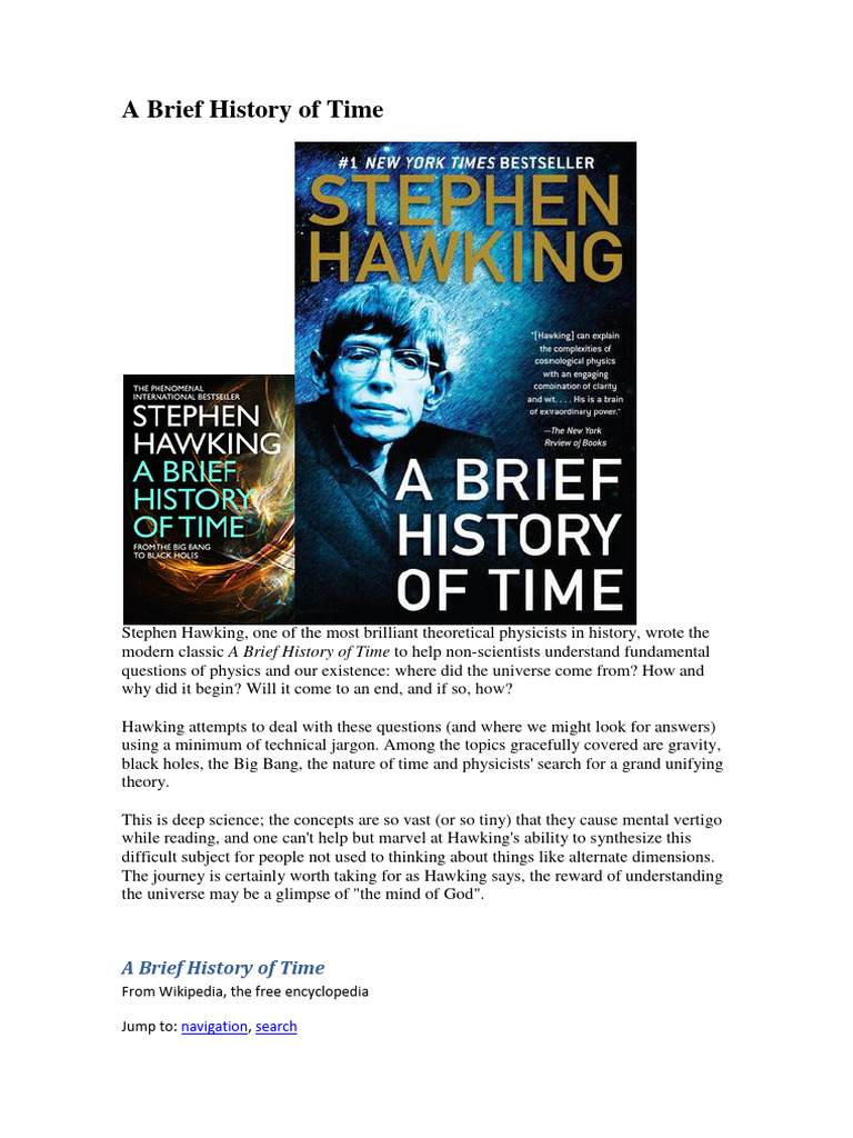A Brief History of Time | PDF | Science