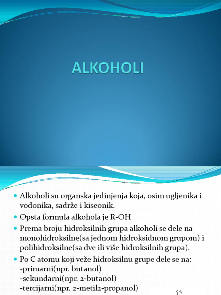 Alkoholi 1 | PDF