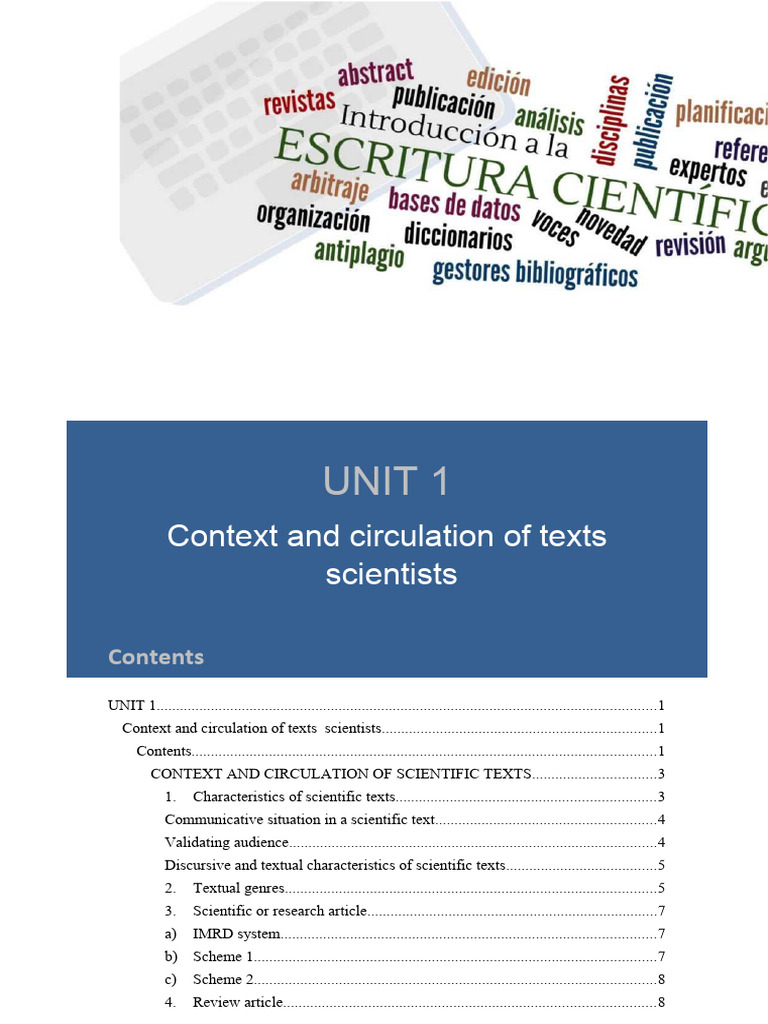 M1 Context And Circulation Of Complementary Scientific Texts Pdf Methodology Information