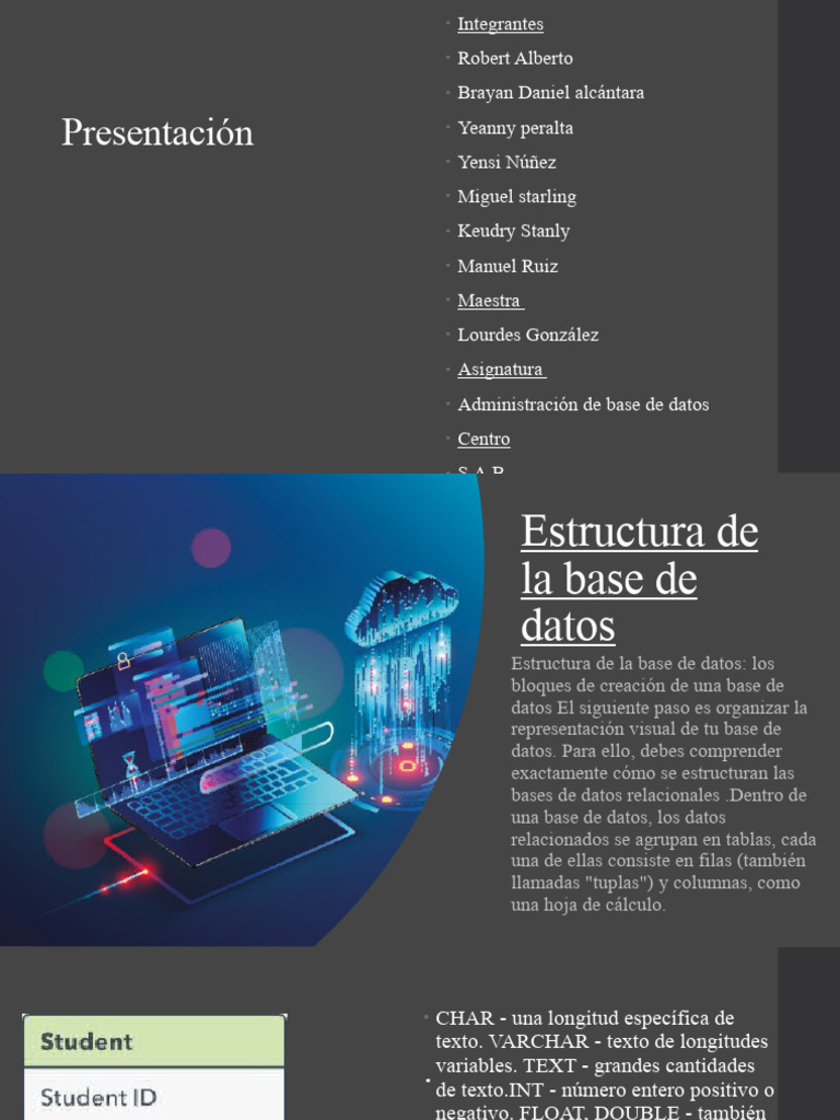 Estructura de La Base de Datos | Descargar gratis PDF | Bases de datos | Base de datos relacional