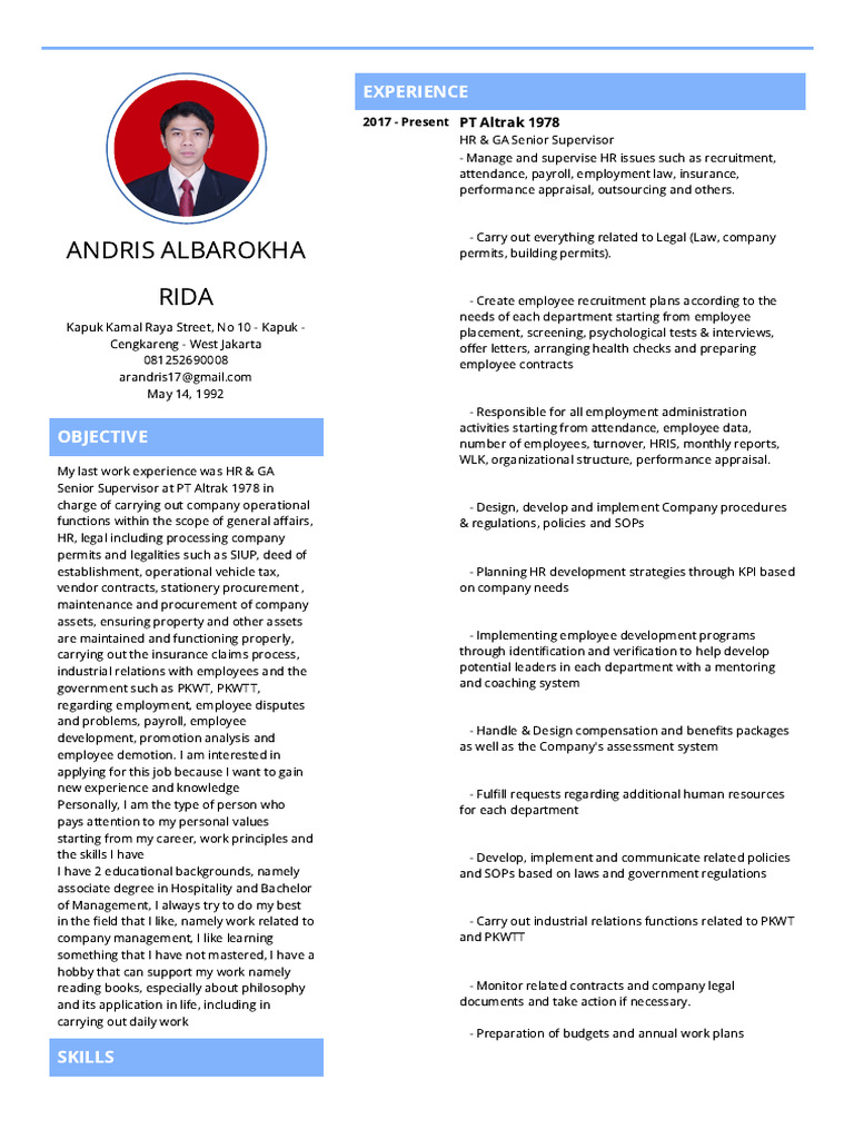 CV Alt | PDF | Employment | Performance Appraisal