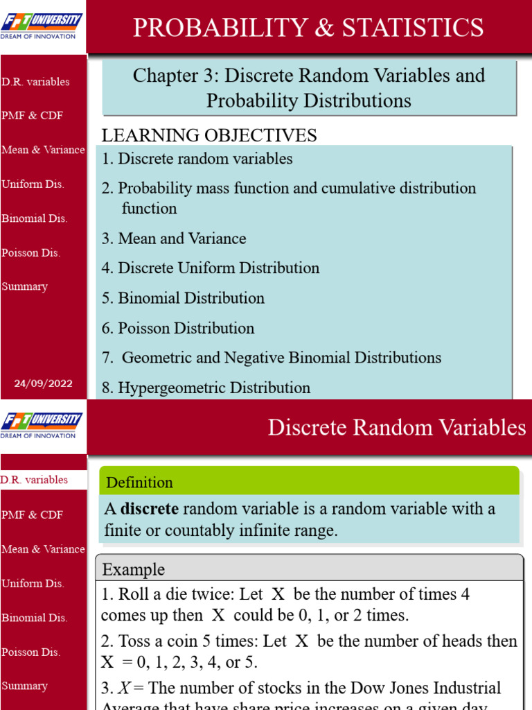Chap3 Discreate | PDF | Probability Distribution | Poisson Distribution