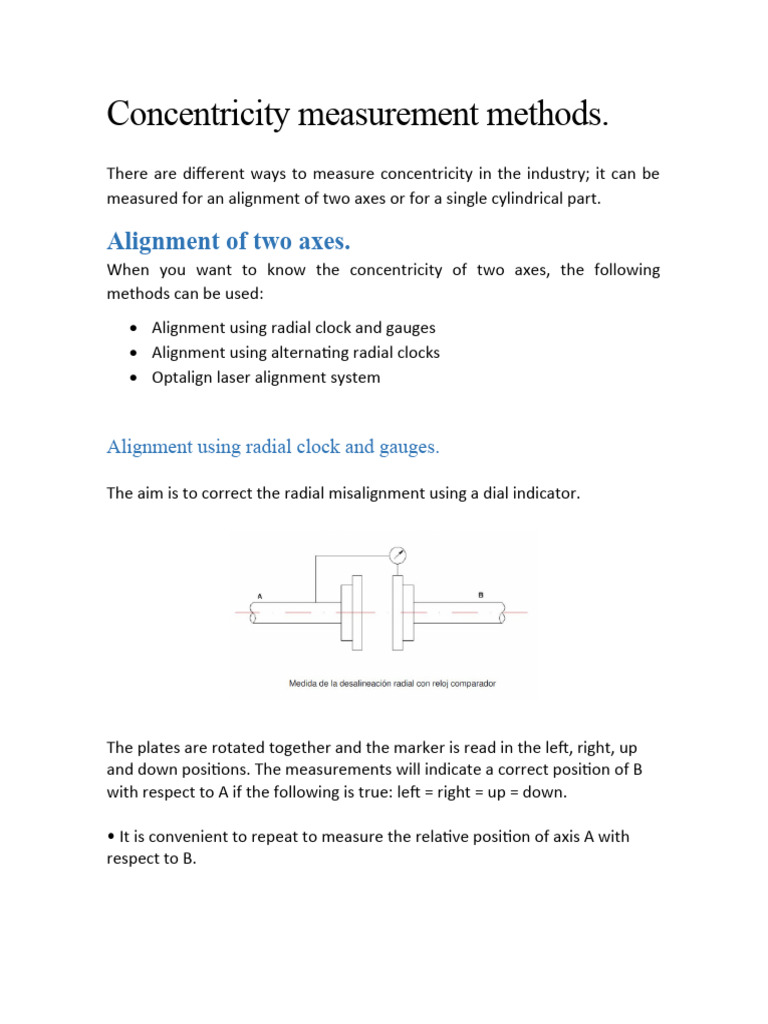 Concentricity Measurement Methods | PDF | Rotation | Metrology