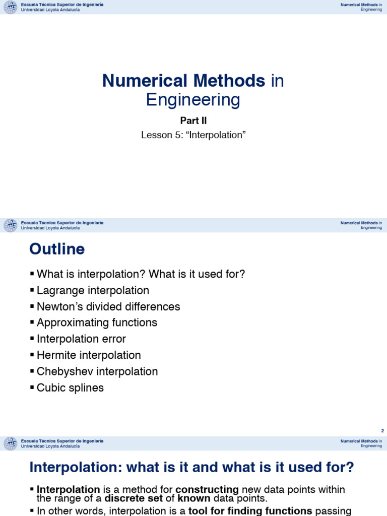 Lesson 5 | PDF | Interpolation | Numerical Analysis